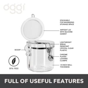 Oggi Clear Canister Food Storage Container Set, 4-Piece