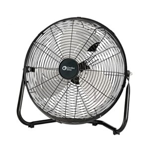 comfort zone czhv12b 12-inch high-velocity 3-speed floor fan with 180-degree tilt, black