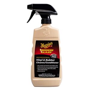 meguiar’s m4016 mirror glaze vinyl & rubber cleaner/conditioner, restores life and color – 16 oz spray bottle