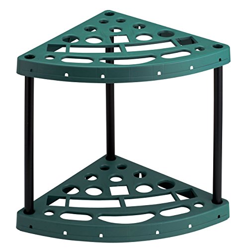 Fox Valley Traders Corner Garden Tool Rack Storage, Green