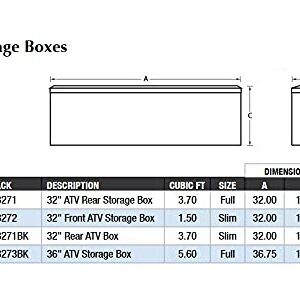 Lund 288272 Challenger Series Brite ATV Front Storage Box , Black