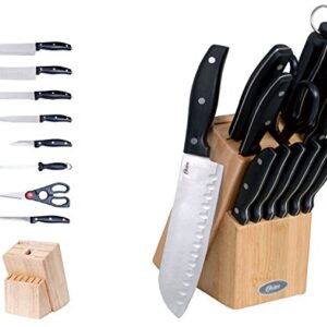 Oster 69529.14 Granger Cutlery Set, Wood Block, 14-Piece, Black