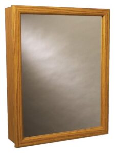 zenith k16, swing door medicine cabinet, oak