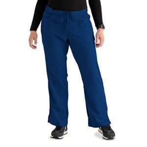 grey’s anatomy women’s junior-fit five-pocket drawstring scrub pant – x-large – indigo