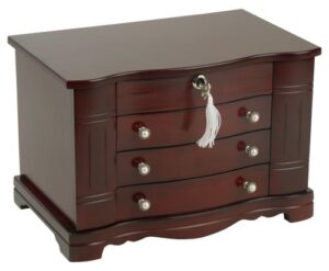 mele women’s rita cherry finish jewelry box mahogany one size