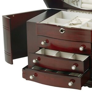 Mele Women's Rita Cherry Finish Jewelry Box Mahogany One Size