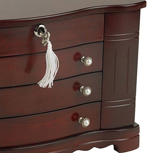 Mele Women's Rita Cherry Finish Jewelry Box Mahogany One Size