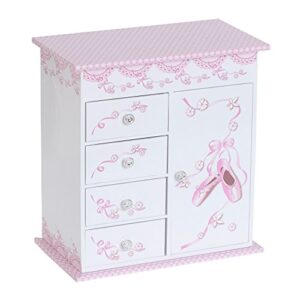 mele & co. cristiana girl’s musical ballerina jewelry box (ballet slipper and ribbon design)