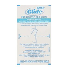 Glide Threader Floss, 30-Count Boxes of Single-Use Packets (Pack of 4)