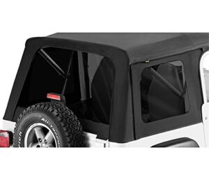 bestop 5859915 black denim tinted window kit supertop classic soft tops – 1976-95 cj7 & wrangler yj