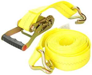 hampton prod keeper – 2″ x 16′ heavy duty ratchet tie-down with double j-hooks – 3,333 lbs. working load limit and 10,000 lbs. break strength