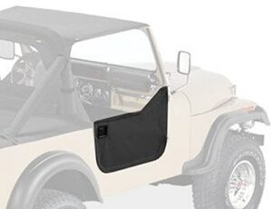 bestop 5303801 black lower fabric half doors for 1980-1995 cj7/wrangler