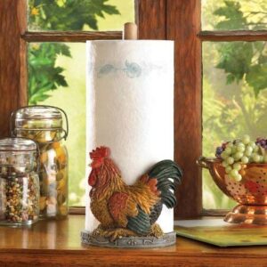 Country Red Rooster Paper Towel Holder by Alpenkok