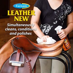 Farnam Leather New Easy-Polishing Glycerine Saddle Soap and Leather Saddle Cleaner, Protects and Preserves Leather, Cleans, Conditions and Polishes, 16 Oz.