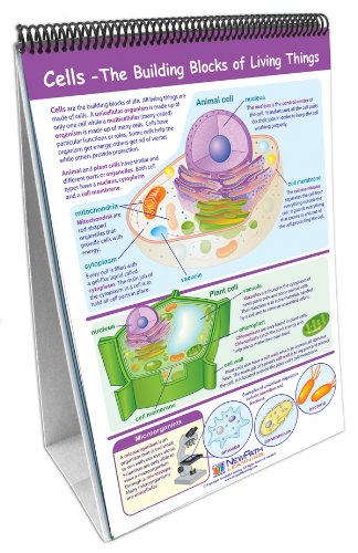 NewPath Learning 10 Piece Mastering Middle School Life Science Curriculum Mastery Flip Chart Set, Grade 5-9 Multi, 12 L X 18 W in