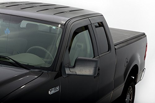 Auto Ventshade [AVS] Low Profile Ventvisor / Rain Guards | Smoke Color, 4 pc | 894009 | Fits 2004 - 2014 Ford F-150 SuperCab