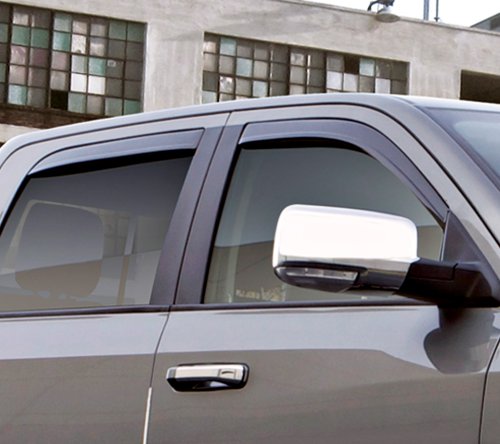 Auto Ventshade [AVS] Low Profile Ventvisor / Rain Guards | Smoke Color, 4 pc | 894009 | Fits 2004 - 2014 Ford F-150 SuperCab