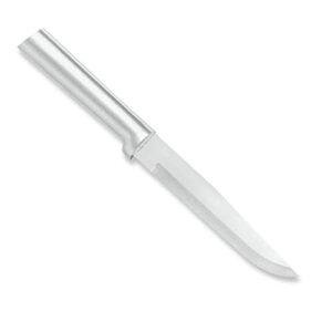 rada cutlery stubby butcher knife – stainless steel blade with aluminum handle made in the usa