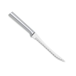 rada cutlery tomato slicing knife – stainless steel blade with aluminum handle made in usa, 8-7/8 inches