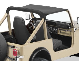 Bestop 5251801 Black Crush Targa-Style Strapless Bikini Top for 1980-1986 Wrangler