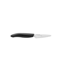 kyocera advanced ceramic revolution series 3-inch paring knife, black handle, white blade