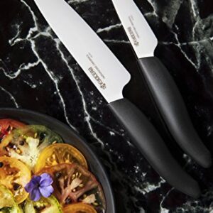 Kyocera Advanced Ceramic Revolution Series 3-inch Paring Knife, Black Handle, White Blade