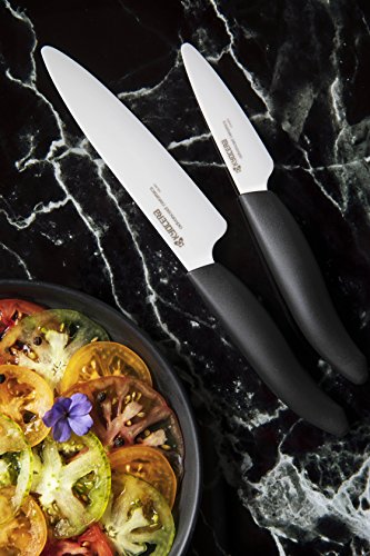 Kyocera Advanced Ceramic Revolution Series 3-inch Paring Knife, Black Handle, White Blade