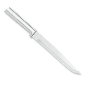 rada cutlery slicing knife – stainless steel blade with brushed aluminum handle made in the usa, 11-3/8 inches