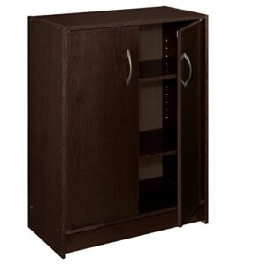 closetmaid 8925 2-door stackable laminate organizer, espresso