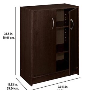 ClosetMaid 8925 2-Door Stackable Laminate Organizer, Espresso