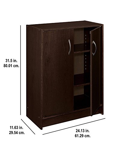 ClosetMaid 8925 2-Door Stackable Laminate Organizer, Espresso