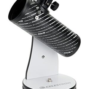 Celestron – 76mm Classic FirstScope – Compact and Portable Tabletop Dobsonian Telescope – Ideal Telescope for Beginners – Features Notable Astronomers and Scientists – BONUS Astronomy Software Package