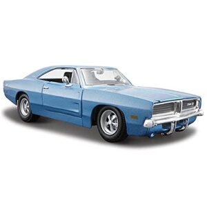 1969 dodge charger r/t blue 1:25 diecast model car