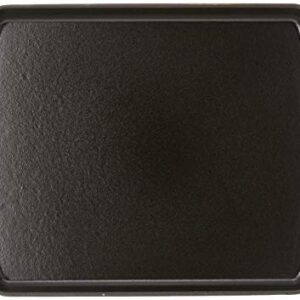 Staub Cast Iron 13 x 9-inch Rectangular Serving Dish with Wood Base - Matte Black, Made in France