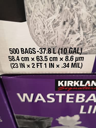 Kirkland Signature Kirkland, 500 Bags, Clear