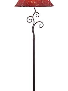 Kenroy Home 31381BRZ Richardson Floor Lamp with Bronze Finish, Casual Style, 61" Height, 17" Width, 17" Depth