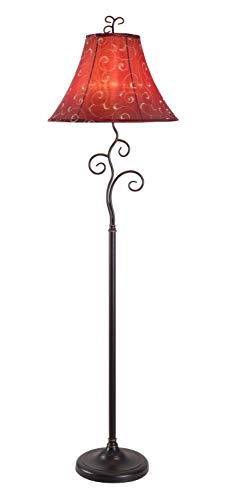 Kenroy Home 31381BRZ Richardson Floor Lamp with Bronze Finish, Casual Style, 61" Height, 17" Width, 17" Depth