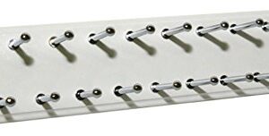 Easy Track Ra1200 Sliding Tie Rack, 20 Hook, White