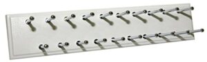 easy track ra1200 sliding tie rack, 20 hook, white