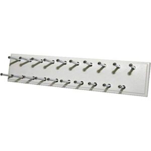 Easy Track Ra1200 Sliding Tie Rack, 20 Hook, White