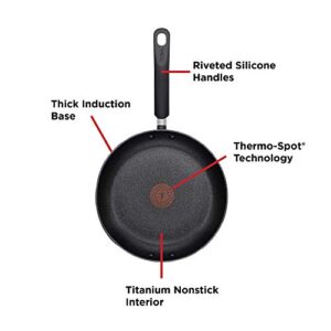 T-fal E93802 Professional Total Nonstick Thermo-Spot Heat Indicator Fry Pan, 8-Inch, Black, 2100086426