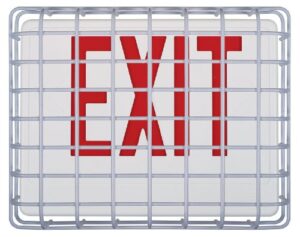 safety technology international, inc. sti-9640 exit sign damage stopper, protective coated steel wire guard