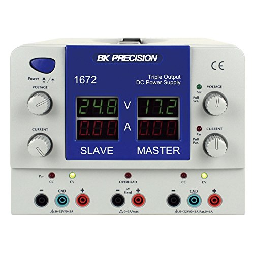 B&K Precision 1672 Quad Display Triple Output DC Power Supplies, 0-3A Current (variable outputs)