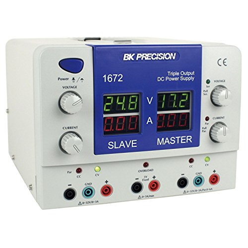 B&K Precision 1672 Quad Display Triple Output DC Power Supplies, 0-3A Current (variable outputs)