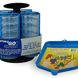 TIDY CRAFTS QUAD STOW N GO BLUE BEAD, JEWELRY, NOTIONS AND CRAFTS ORGANIZER