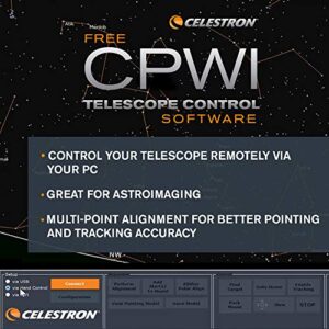 Celestron - NexStar 5SE Telescope - Computerized Telescope for Beginners and Advanced Users - Fully-Automated GoTo Mount - SkyAlign Technology - 40,000+Celestial Objects - 5-Inch Primary Mirror,Orange