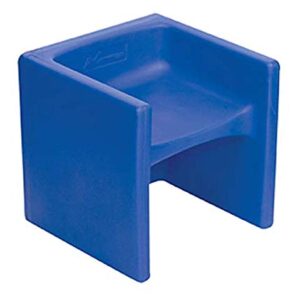 Children's Factory-CF910-009 Cube Chair for Kids, Flexible Seating Classroom Furniture for Daycare/Playroom/Homeschool, Indoor/Outdoor Toddler Chair, Blue, Set of 1