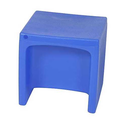 Children's Factory-CF910-009 Cube Chair for Kids, Flexible Seating Classroom Furniture for Daycare/Playroom/Homeschool, Indoor/Outdoor Toddler Chair, Blue, Set of 1