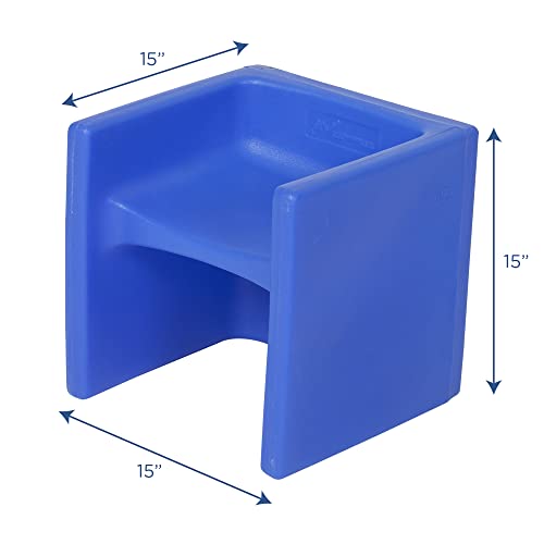 Children's Factory-CF910-009 Cube Chair for Kids, Flexible Seating Classroom Furniture for Daycare/Playroom/Homeschool, Indoor/Outdoor Toddler Chair, Blue, Set of 1