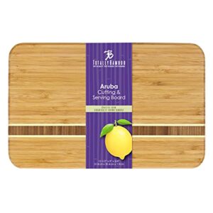 Totally Bamboo Aruba Bamboo Serving and Cutting Board, 12-1/2" x 8"